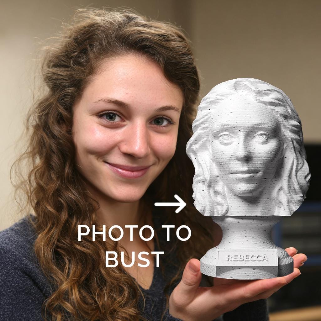 Personalized 3D Printed Bust from Photo – Anatolian Gift Box
